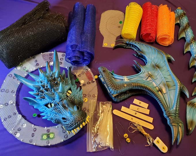 Dragon Wreath Kit - Craft Kit Including All Materials Needed to Make ...