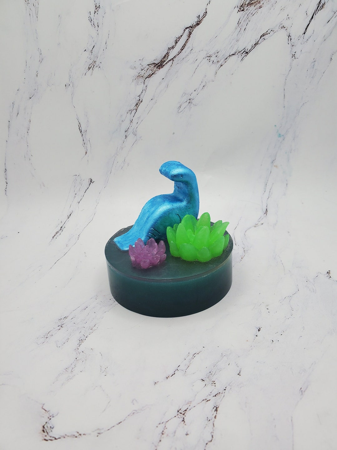 Dinosaur Bar Soap Dinosaurs and Succulents on Round Soap. 100% Soap ...