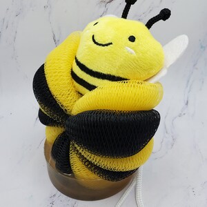 Bumble Bee Loofah and 4oz Bar Soap in One! Honey Glycerin Attached to ...