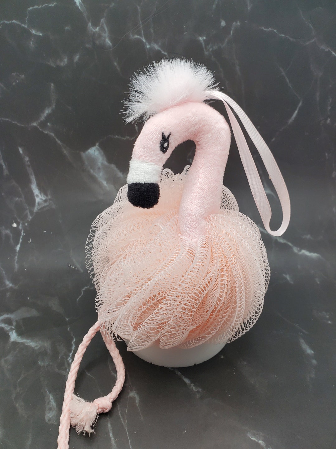 Flamingo Bath Loofah and Soap in One! Large Sponge Attached to 4oz Bar ...