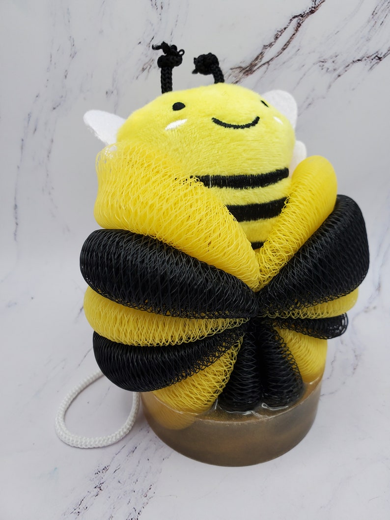 Bumble Bee Loofah and 4oz Bar Soap in One Honey Glycerin Attached to ...