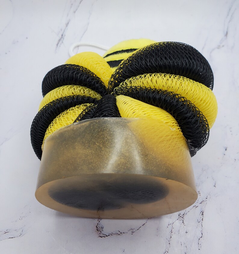 Bumble Bee Loofah and 4oz Bar Soap in One Honey Glycerin Attached to ...