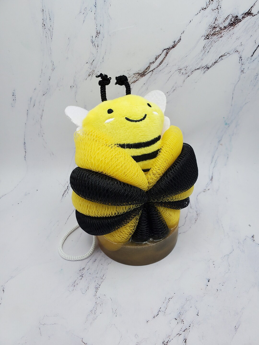 Bumble Bee Loofah and 4oz Bar Soap in One! Honey Glycerin Attached to ...