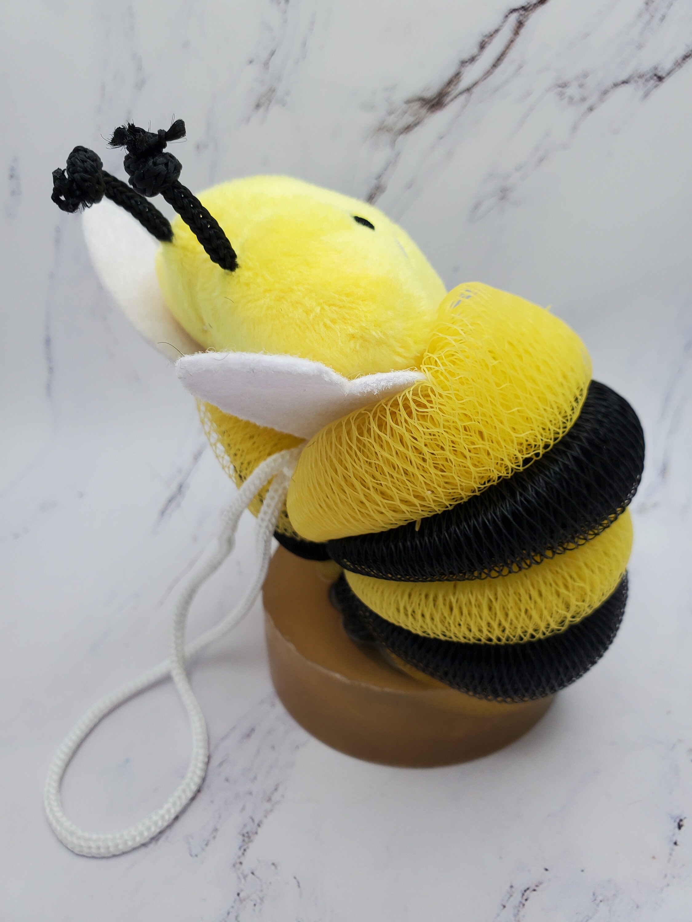 Bumble Bee Loofah and 4oz Bar Soap in One Honey Glycerin Attached to ...