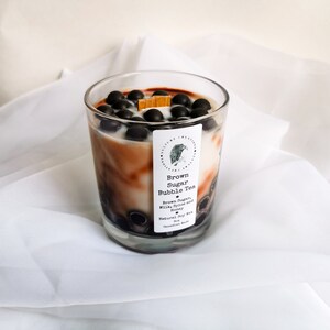 Brown Sugar Bubble Tea Candle, Fall Aesthetic, Cute Handmade Boba Gift ...