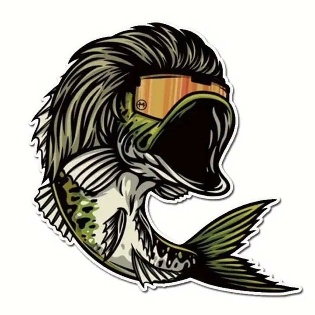 Largemouth Bass Fish Sticker Decal - Etsy UK