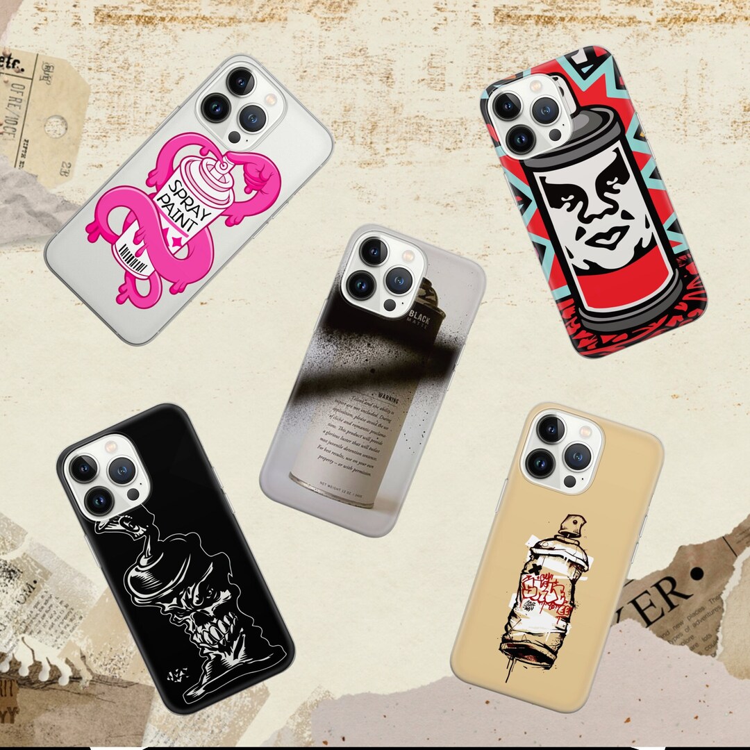 Spray Can Phone Case Urban Cover for Pixel 7A Pro 6A, iPhone 14 13 12 ...