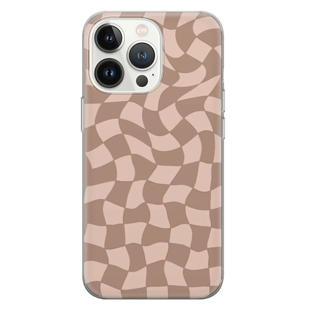 Beige Phone Case Aesthetic Brown Cover for Pixel 8 Pro 7A, iPhone 15 14 ...