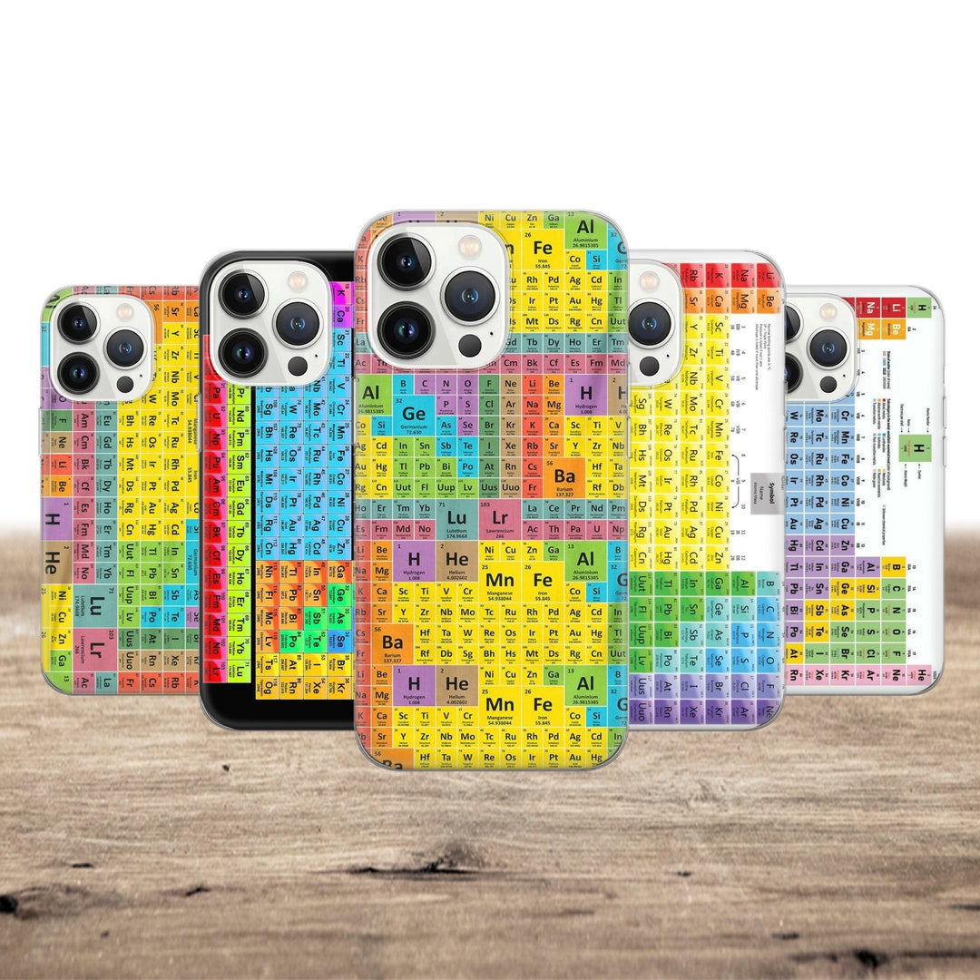 Periodic Table Phone Case School Cover for iPhone 16 Pro, 15, 14, 13 ...