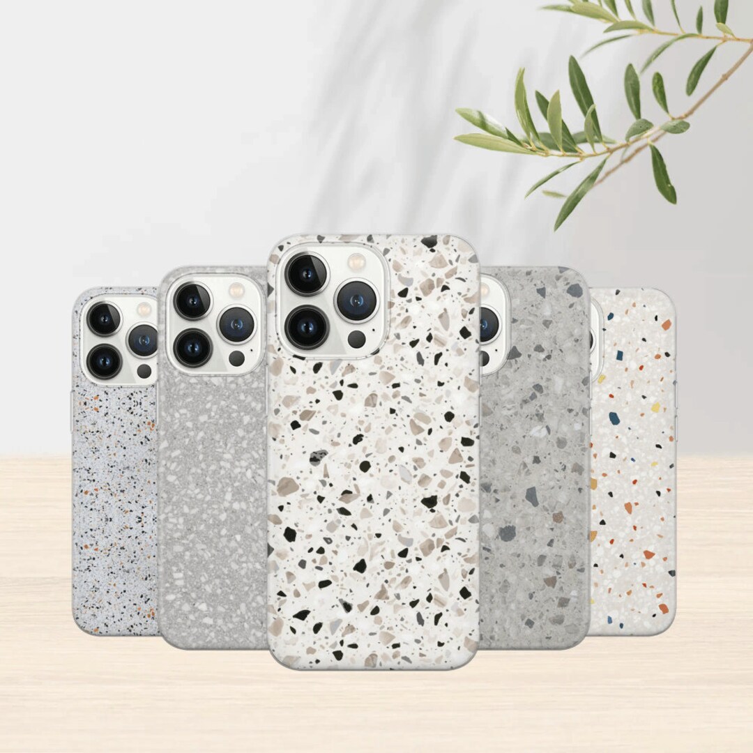 Terrazzo Phone Case Texture Cover for Pixel 9 Pro 6A, iPhone 16 13 12 ...