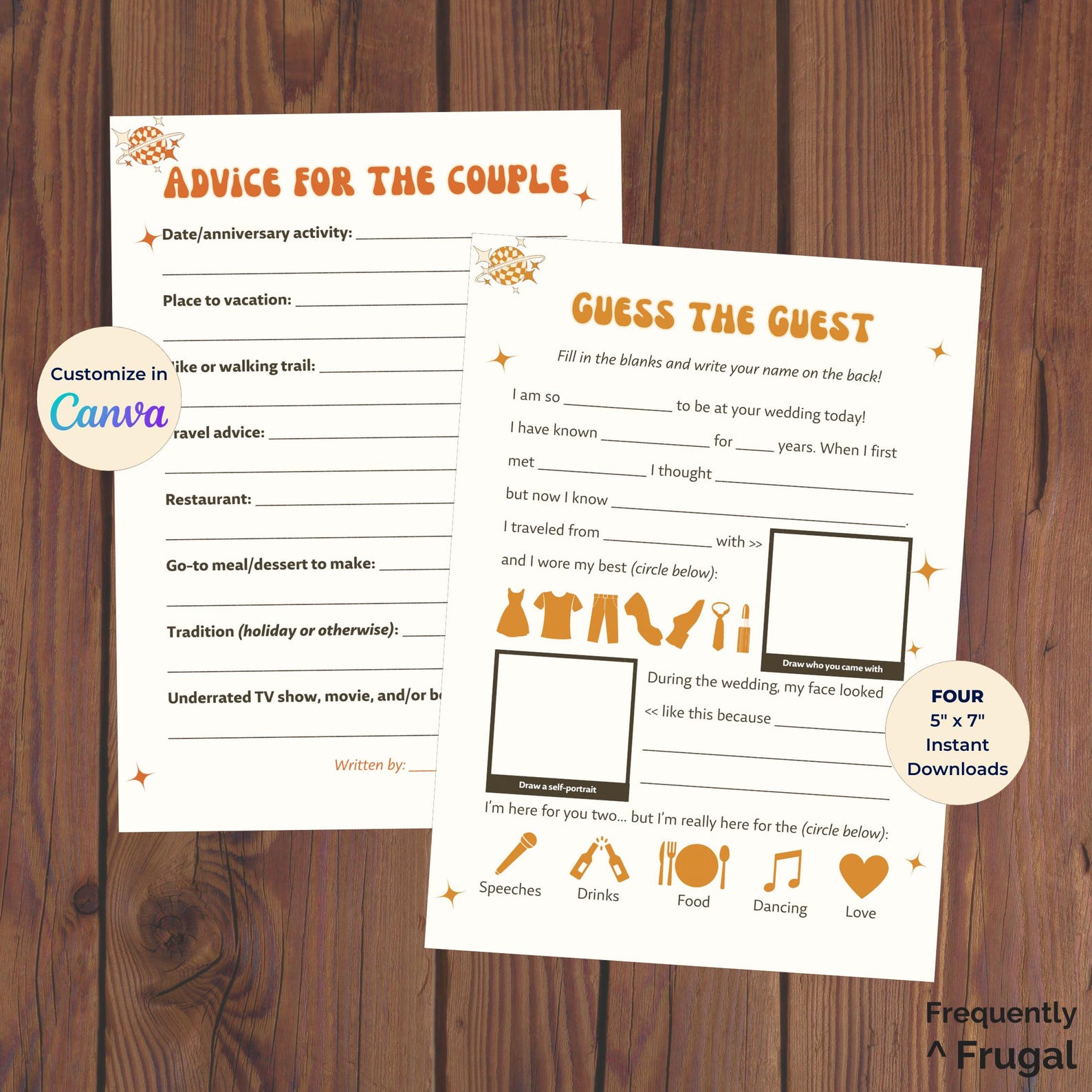 Wedding Table Games | Printable Activity Bundle | Retro Wedding Signs ...