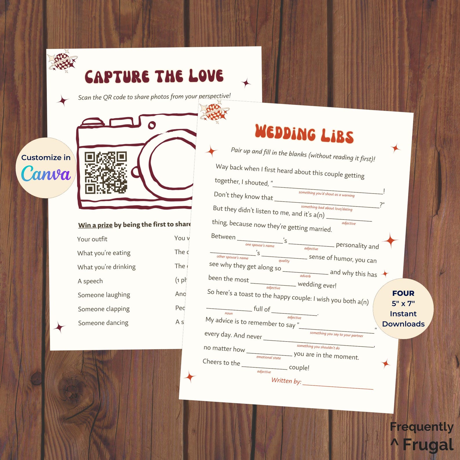 Wedding Table Games | Printable Activity Bundle | Retro Wedding Signs ...