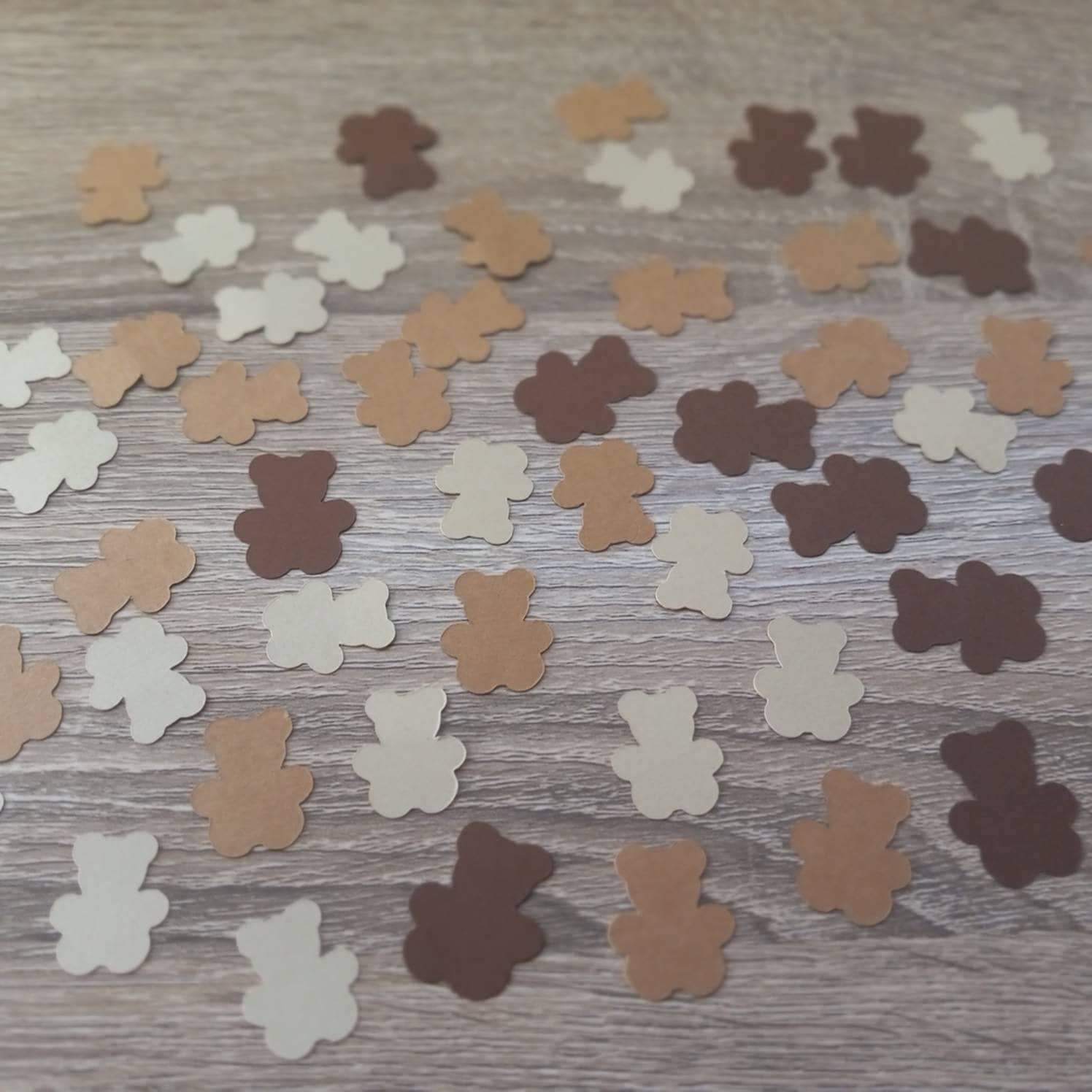 Shades of Brown Teddy Bear Table Confetti | Etsy