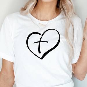 Heart With Cross SVG: Christian Clipart (digital Download) - Etsy