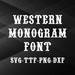 Western-style Monogram SVG + TTF Alphabet, Monogram Font, Fishtail Font ...