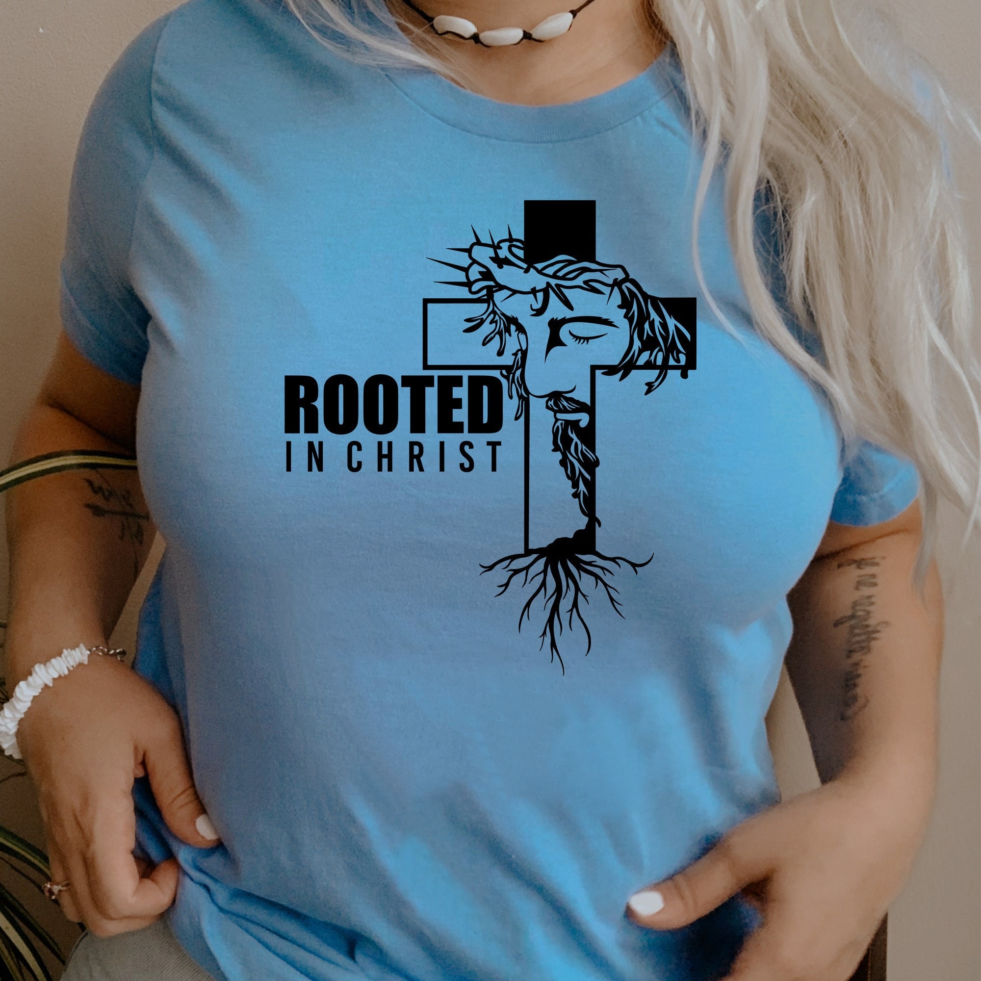 Rooted in Christ SVG Jesus Cross SVG Crucifix SVG Christian - Etsy