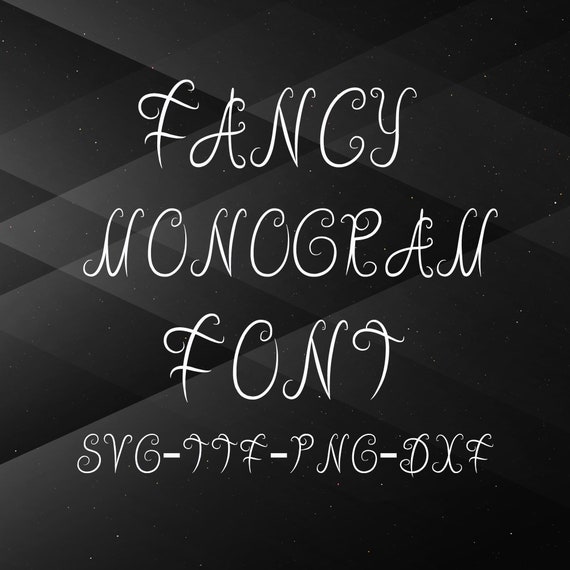 Fancy Monogram SVG TTF Alphabet Fancy Monogram Font | Etsy