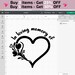 Memorial Heart & Flowers SVG: in Loving Memory Design (digital Download ...