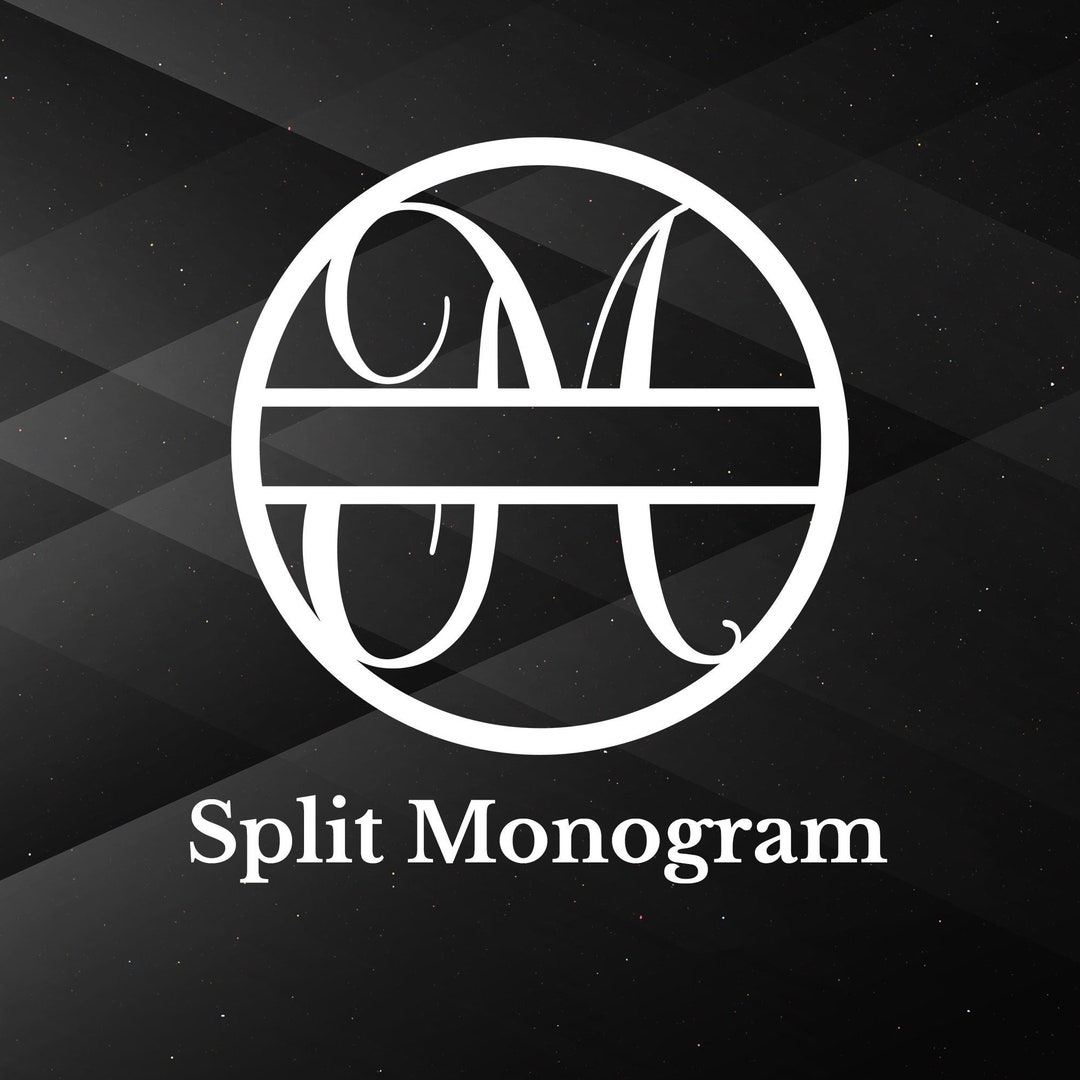Split Circle Monogram Alphabet SVG, Monogram SVG, Circle Monogram Svg ...