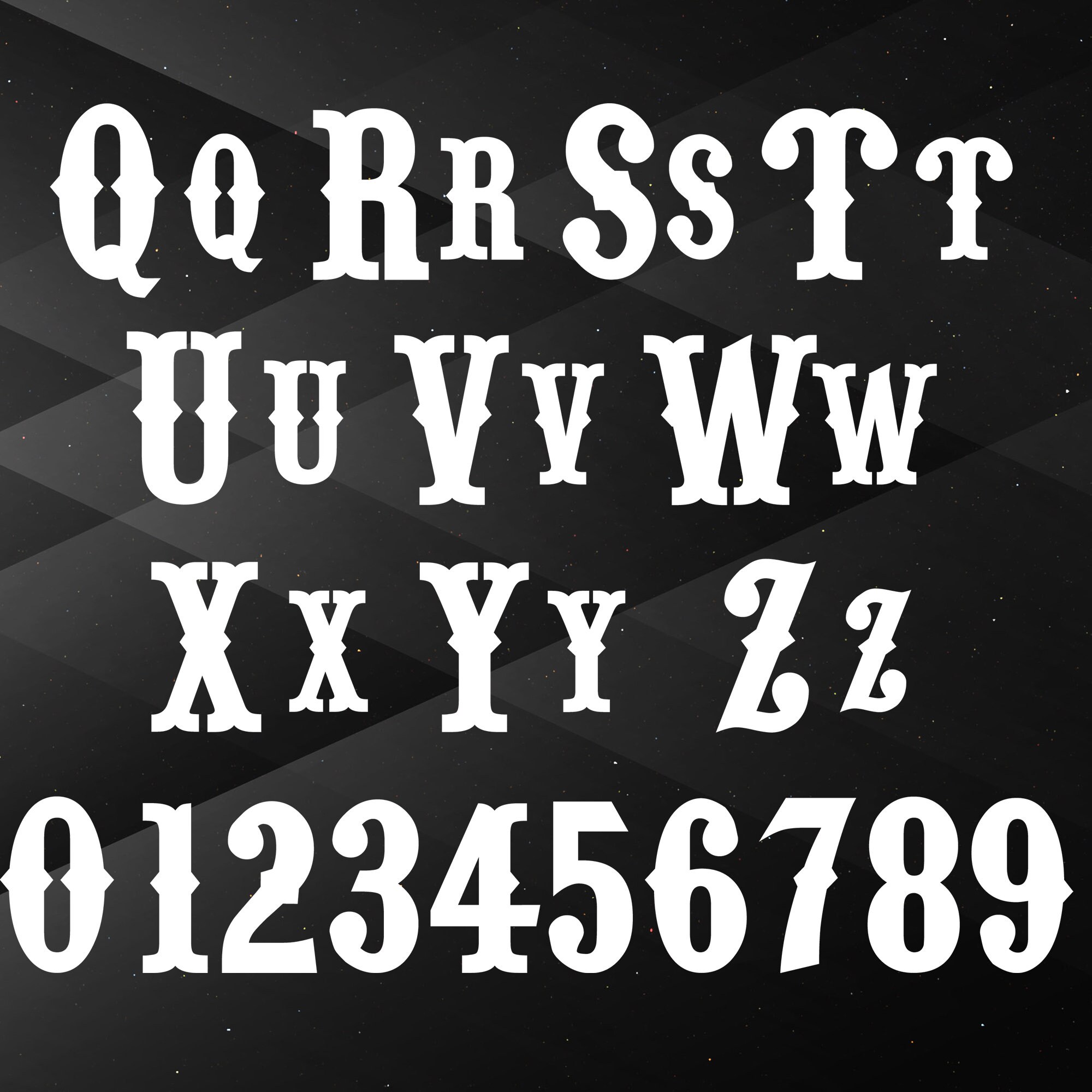 Western-style Monogram SVG TTF Alphabet Monogram Font - Etsy