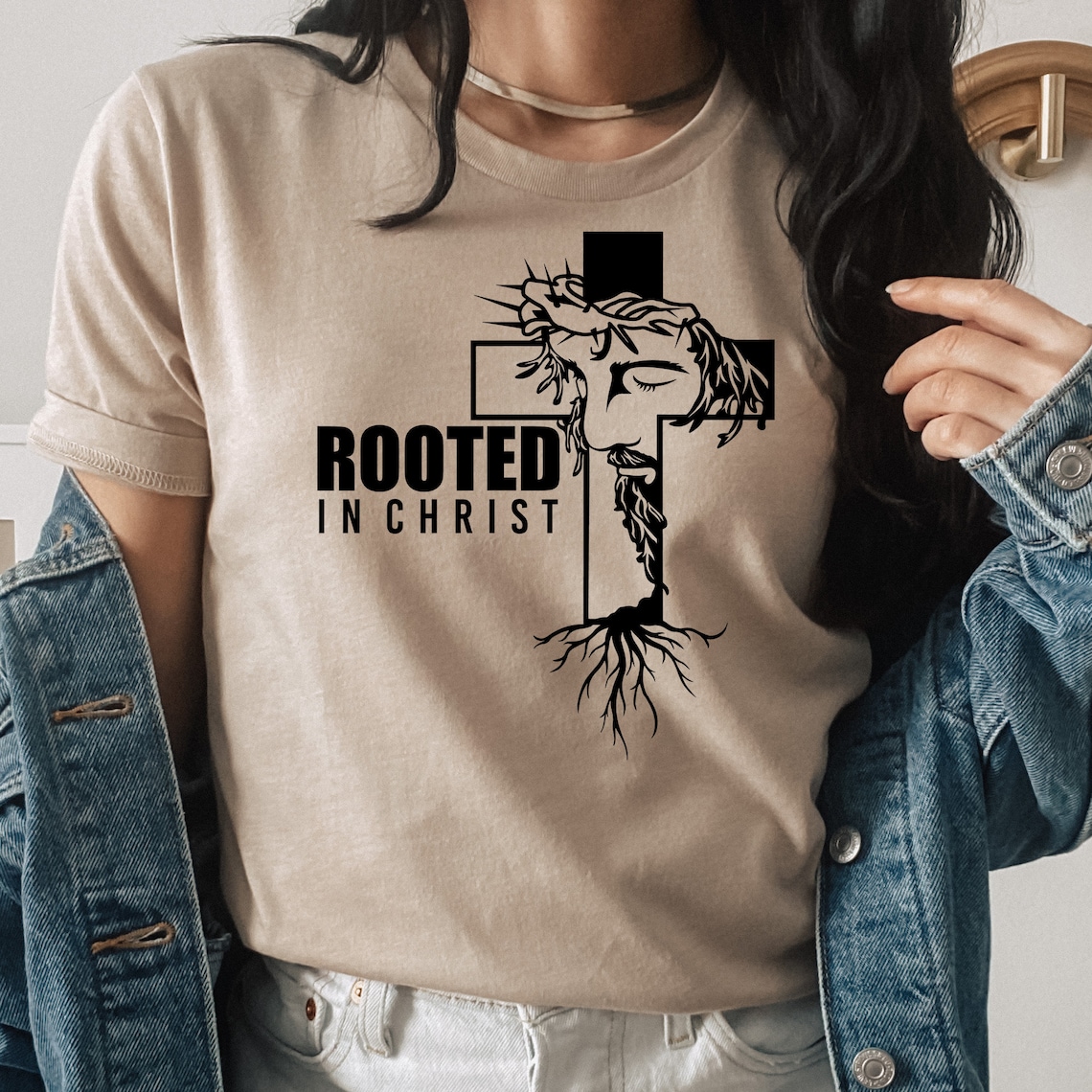 Rooted in Christ SVG Jesus Cross SVG Crucifix SVG Christian - Etsy