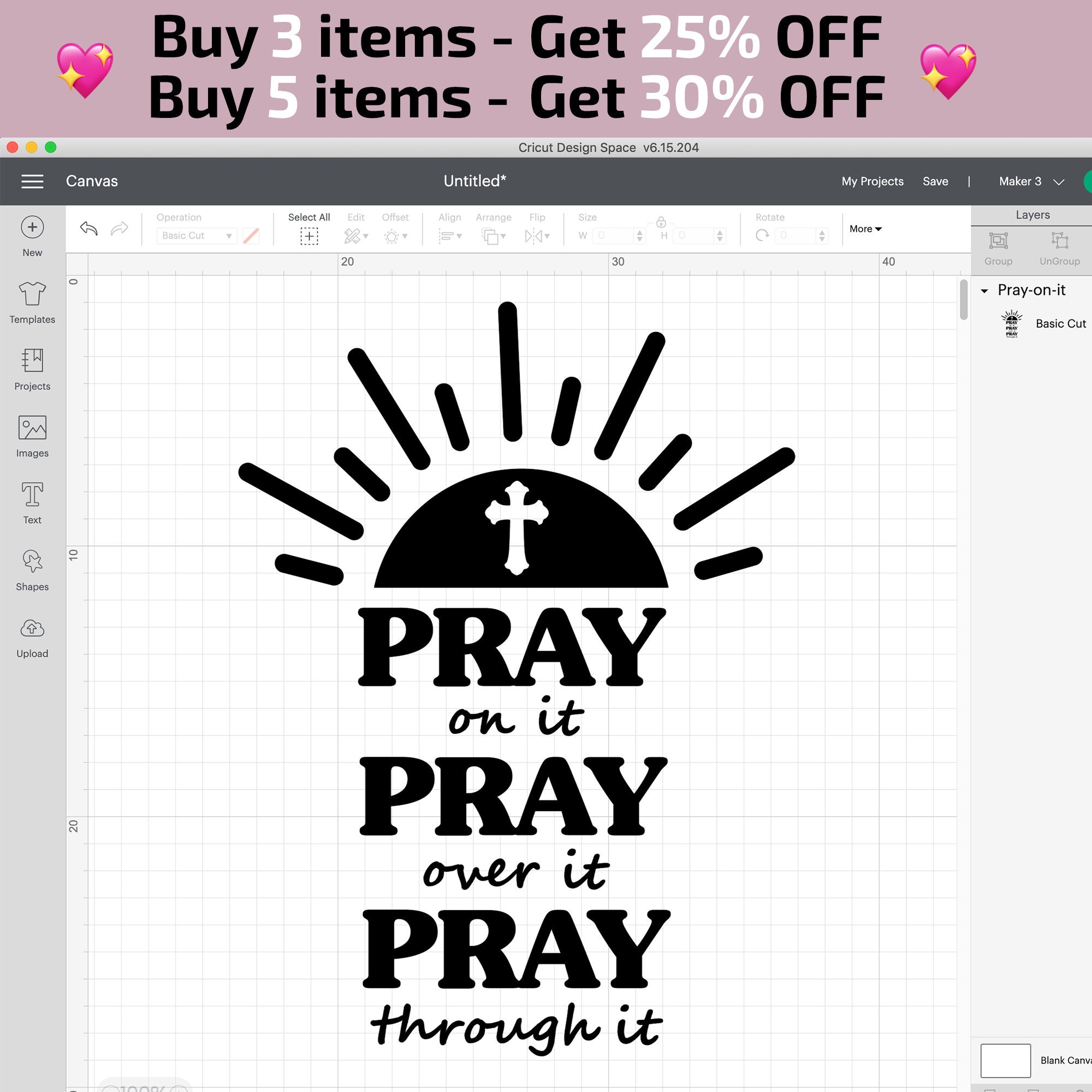 Pray SVG Pray on It SVG Pray Over It SVG Pray Through It - Etsy