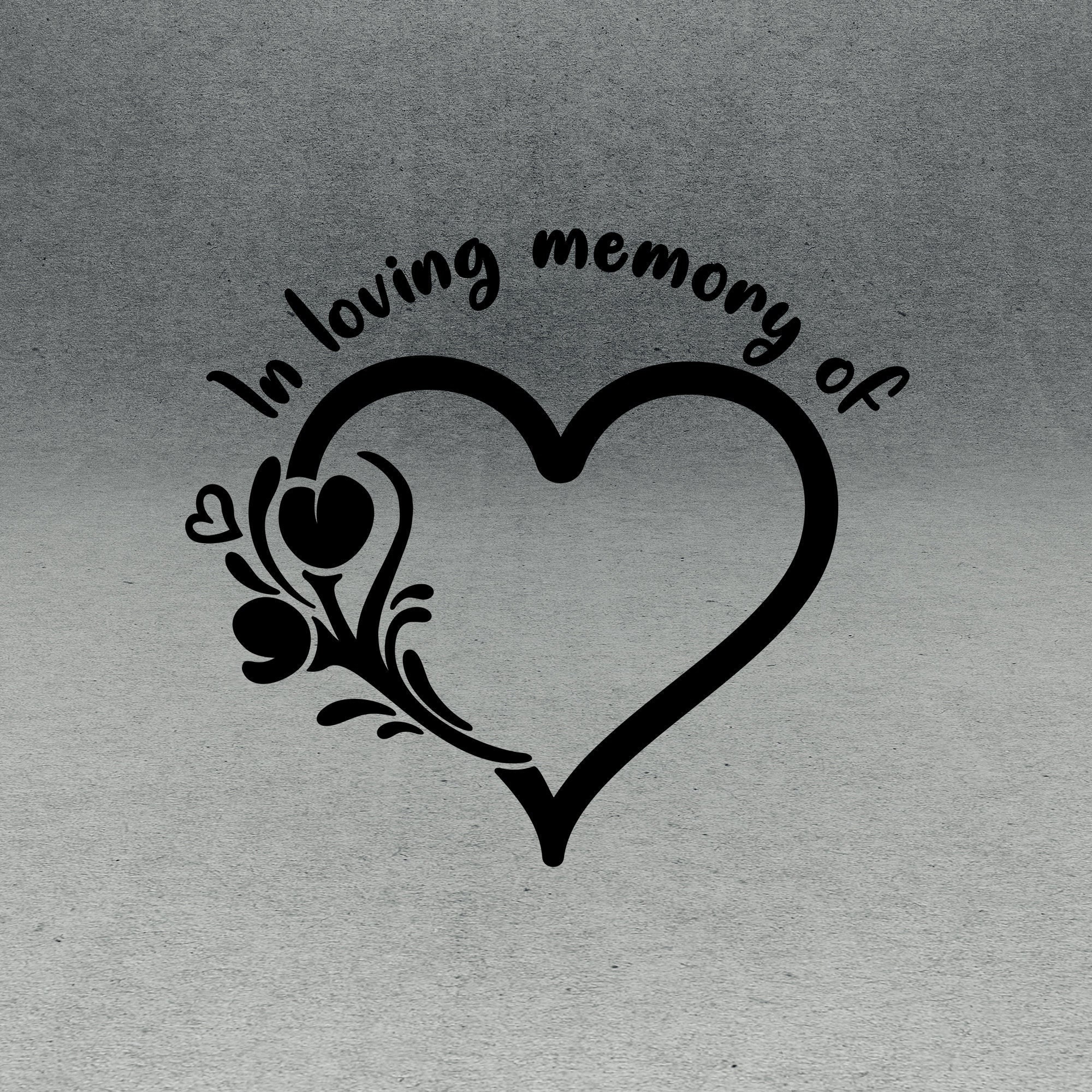 In Loving Memory SVG Heart and Flowers Memorial SVG Memory - Etsy Canada