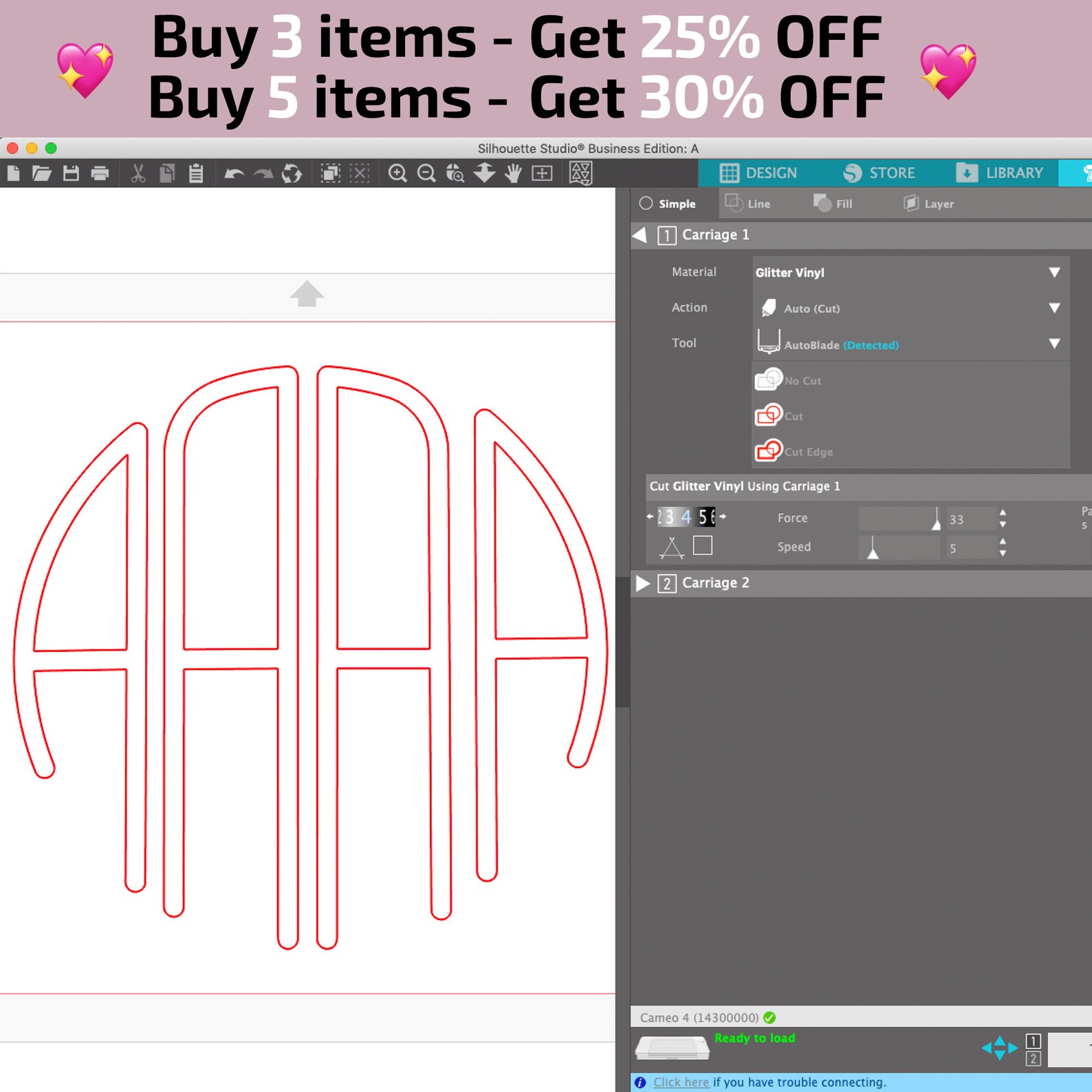 4-letter Monogram Font SVG includes Flower Wreath Circle - Etsy