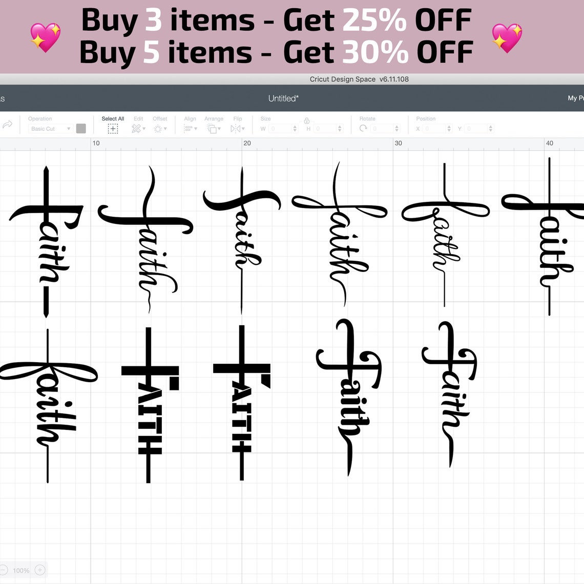 Faith Cross Svg Bundle Faith Svg Jesus Svg Christian Cross Etsy