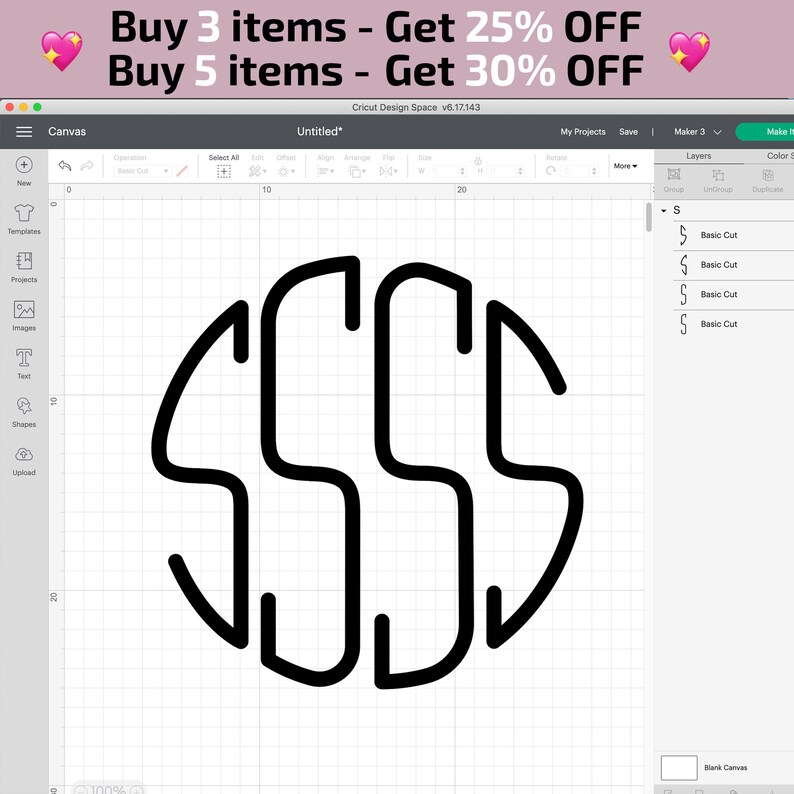 4-letter Monogram Font SVG includes Flower Wreath Circle - Etsy
