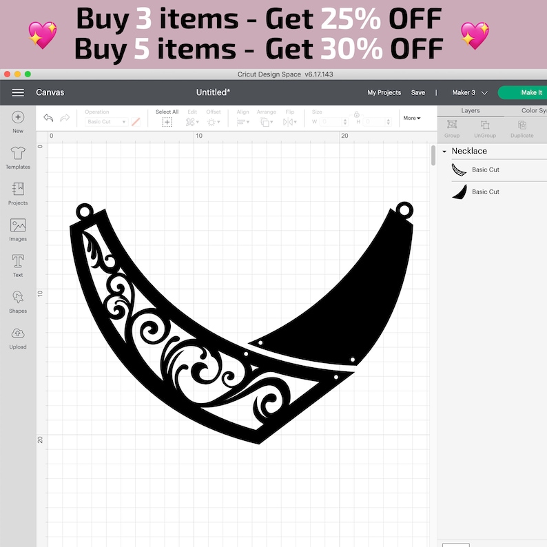 Necklace SVG Necklace Cut File Leather Jewelry Cut File - Etsy