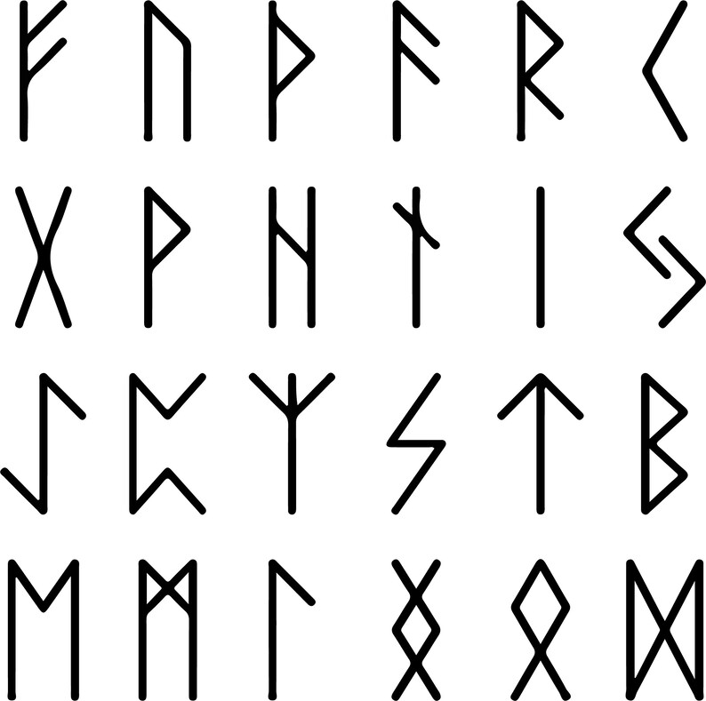 Runen Svg Bundle Wikinger Clipart Alphabet Buchstaben svg | Etsy