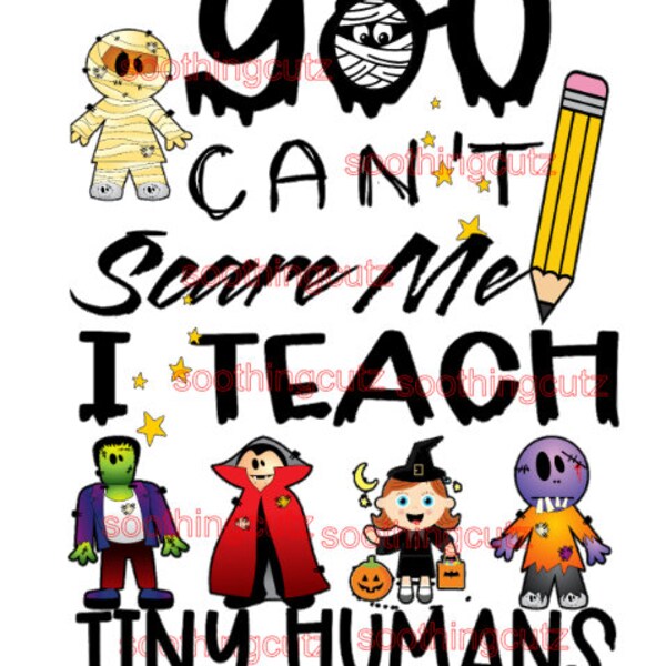 Can't Scare Me Svg - Etsy