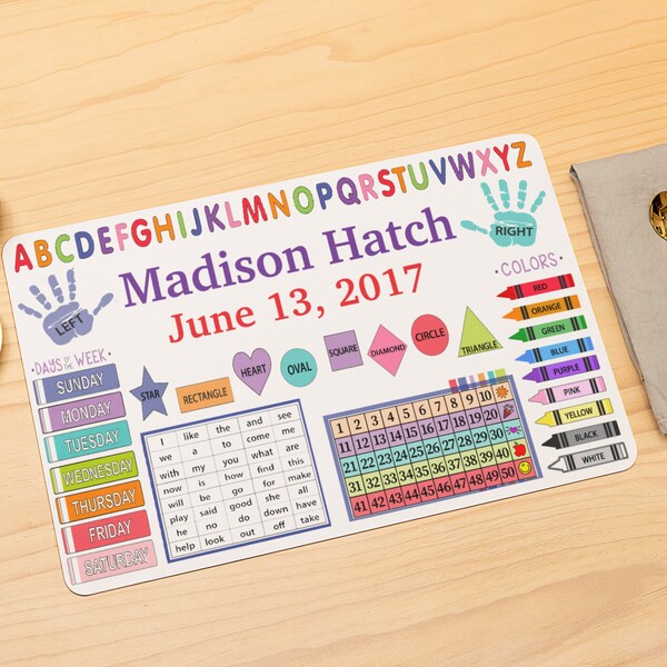 Learning Placemat - Etsy