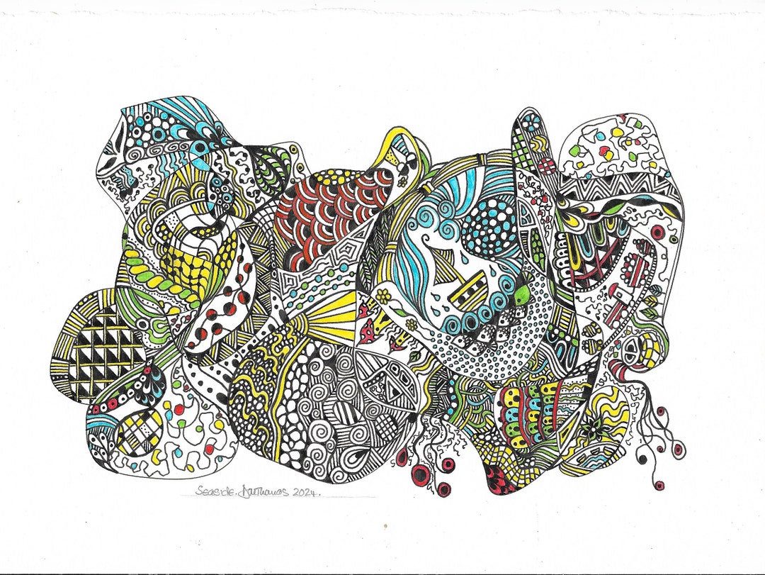 Seaside. A Zen Doodle That Captures All the Fun of Being by the Seaside ...