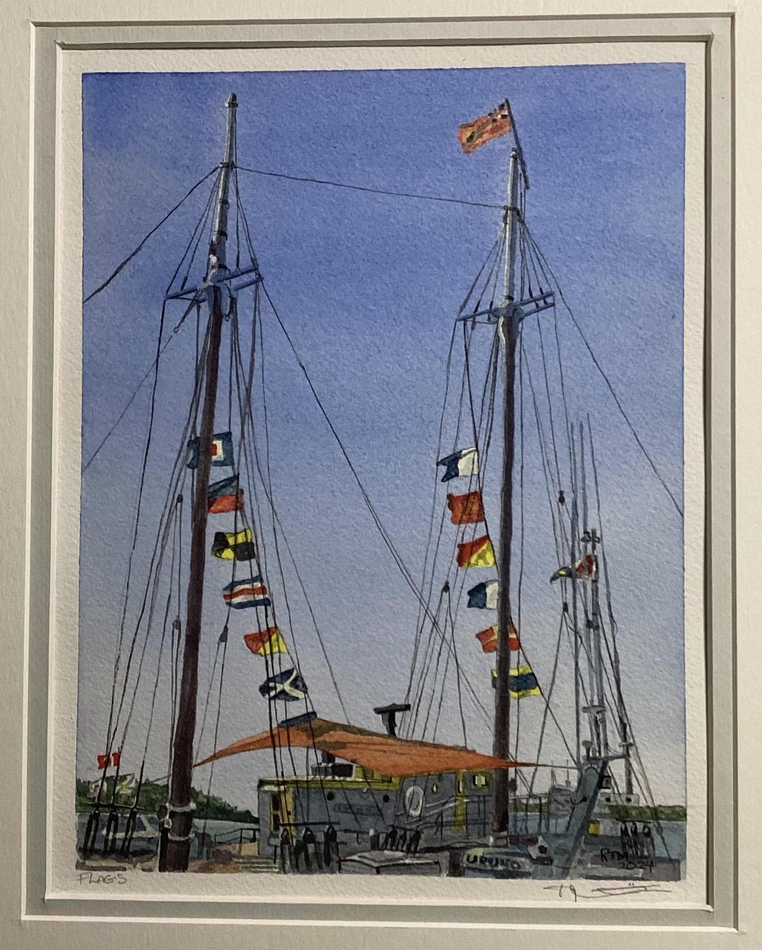 Flags Watercolour Painting Original Art - Etsy