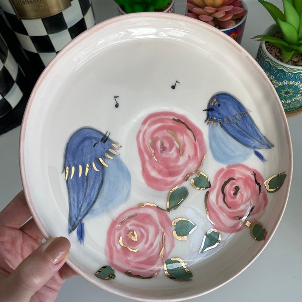 Ceramic Bird Plates - Etsy