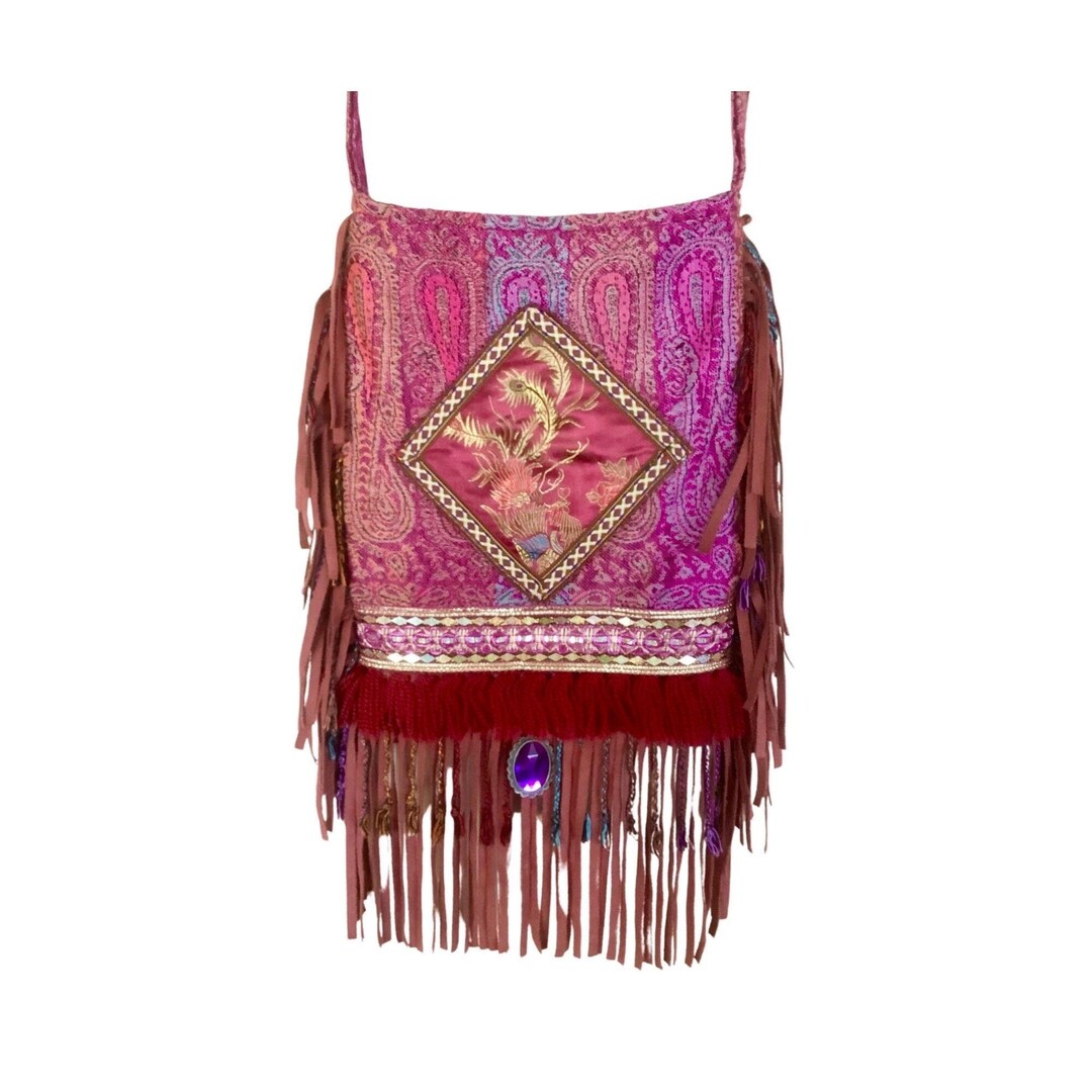 Small Crossbody Bag, Small Boho Bag, Crossbody Purse, Fabric Crossbody ...