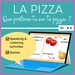 French La Pizza Worksheets, Speaking and Writing Activities - Etsy