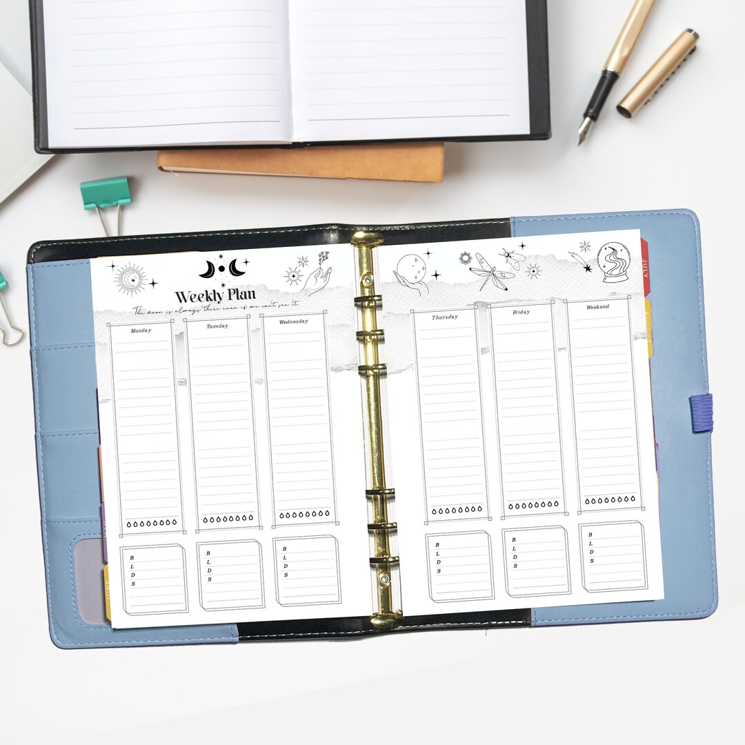 PRINTABLE Undated Weekly Schedule Classic Happy Planner - Witchy ...