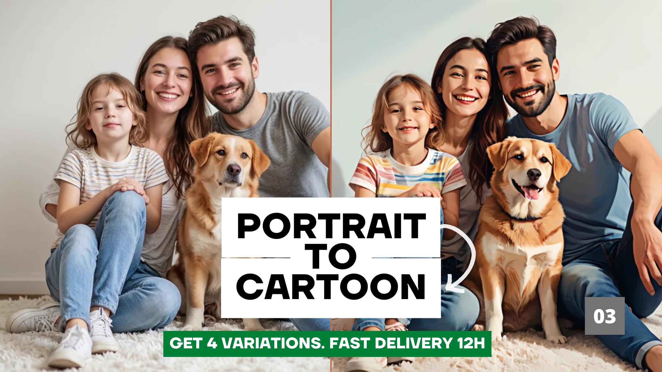 Cartoon Portrait, Cartoon Your Selfie, Cartoonized Yourself, Cartoon ...