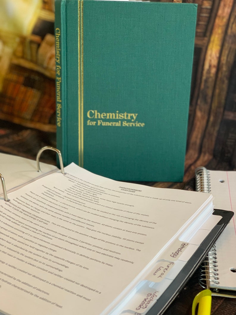 Study Guide | Thanatochemistry | Chemistry for Funeral Service - Etsy
