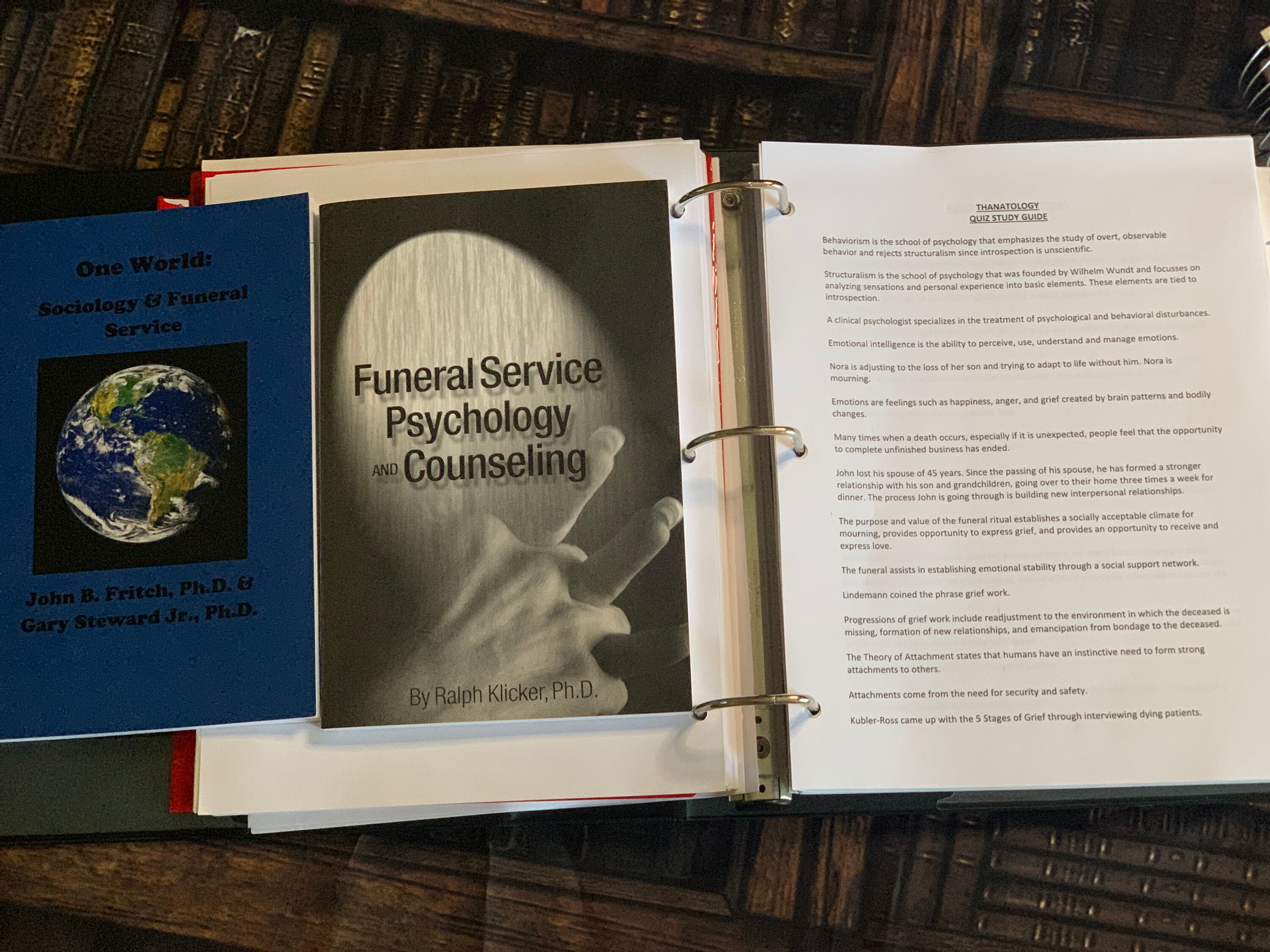 Study Guide | Thanatology | Funeral Service Psychology and Counseling ...