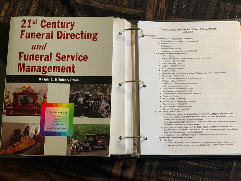 Study Guide 21st Century Funeral Directing and Funeral - Etsy