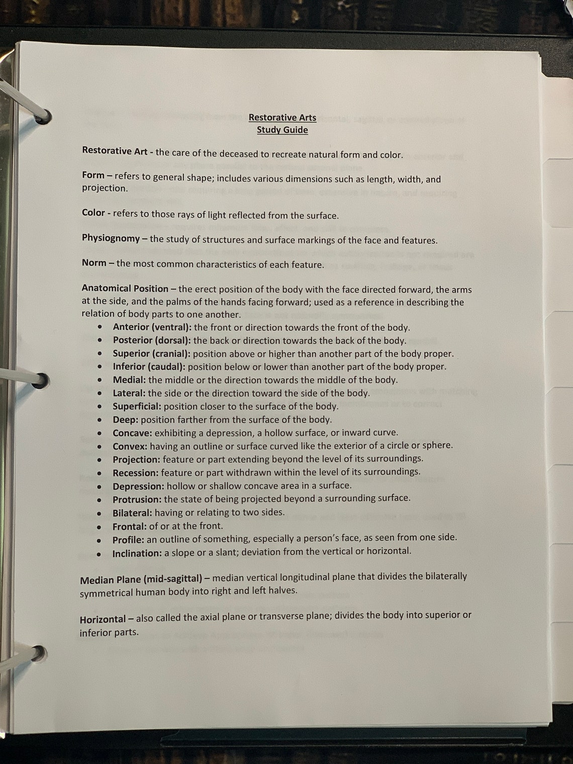 Study Guide Restorative Art: Foundation and Practice - Etsy