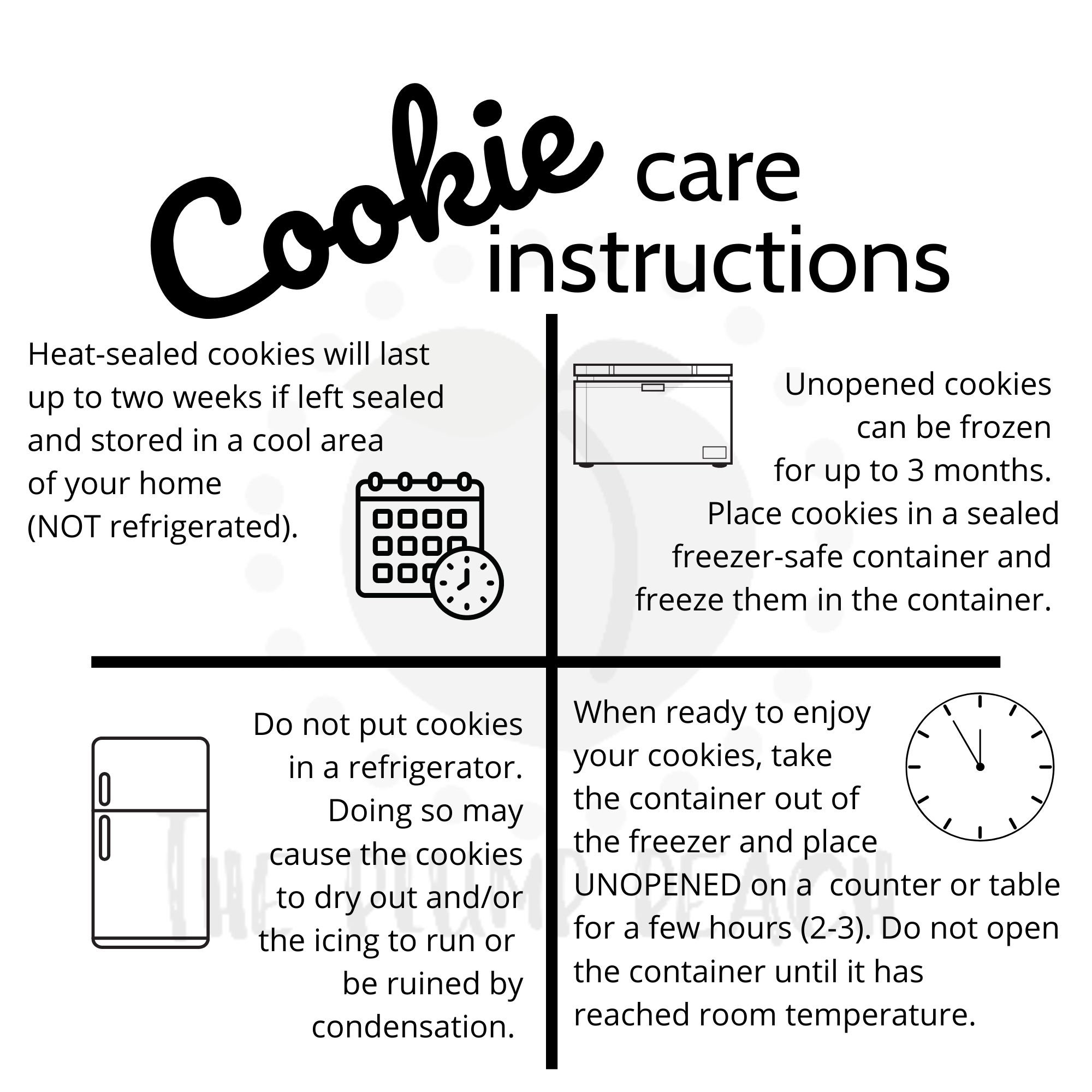 Royal Icing Cookie Care Card Pdf Printed to 5x5 Inches. - Etsy