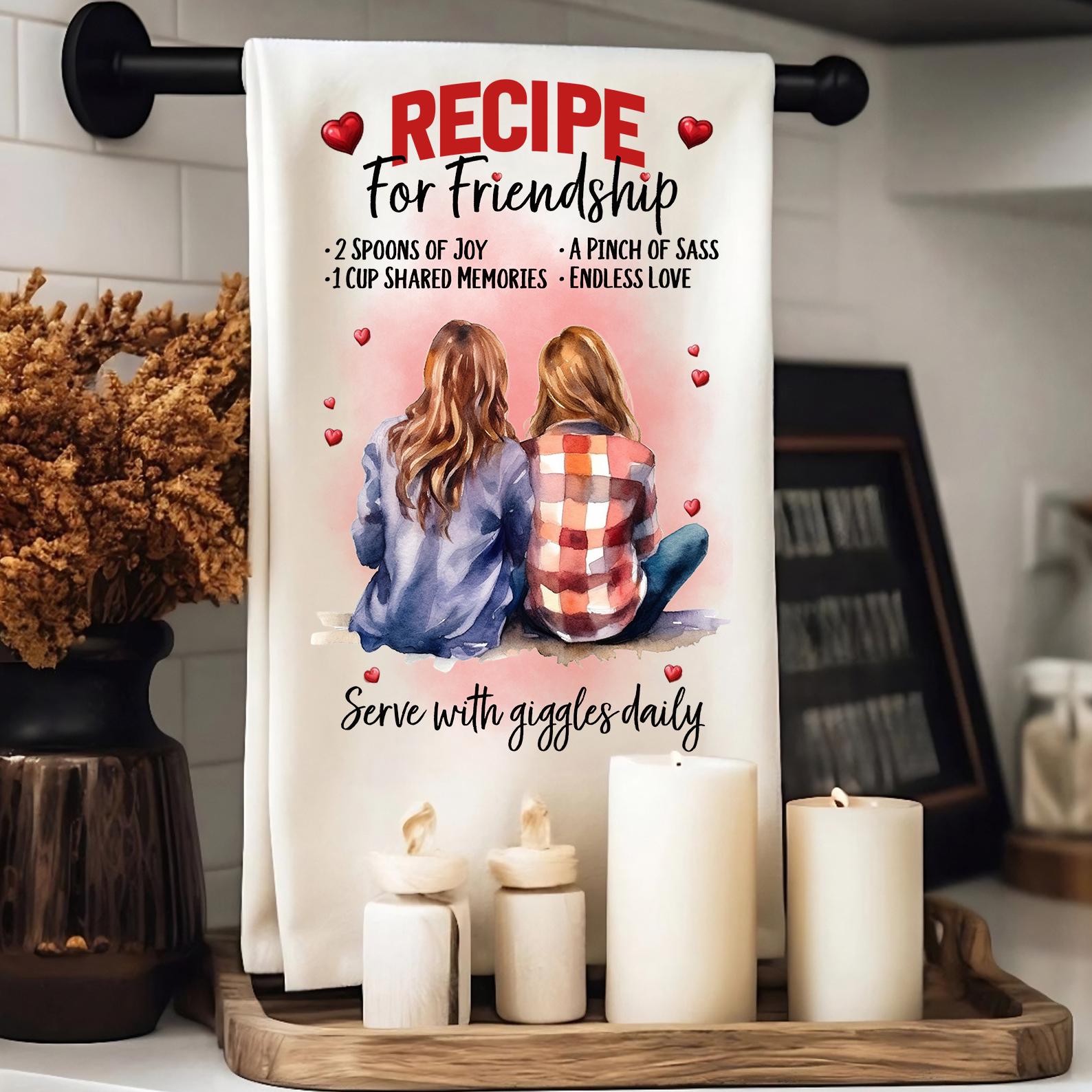 Secret Recipe for Friendship Kitchen Towel Sublimation Design, Best ...