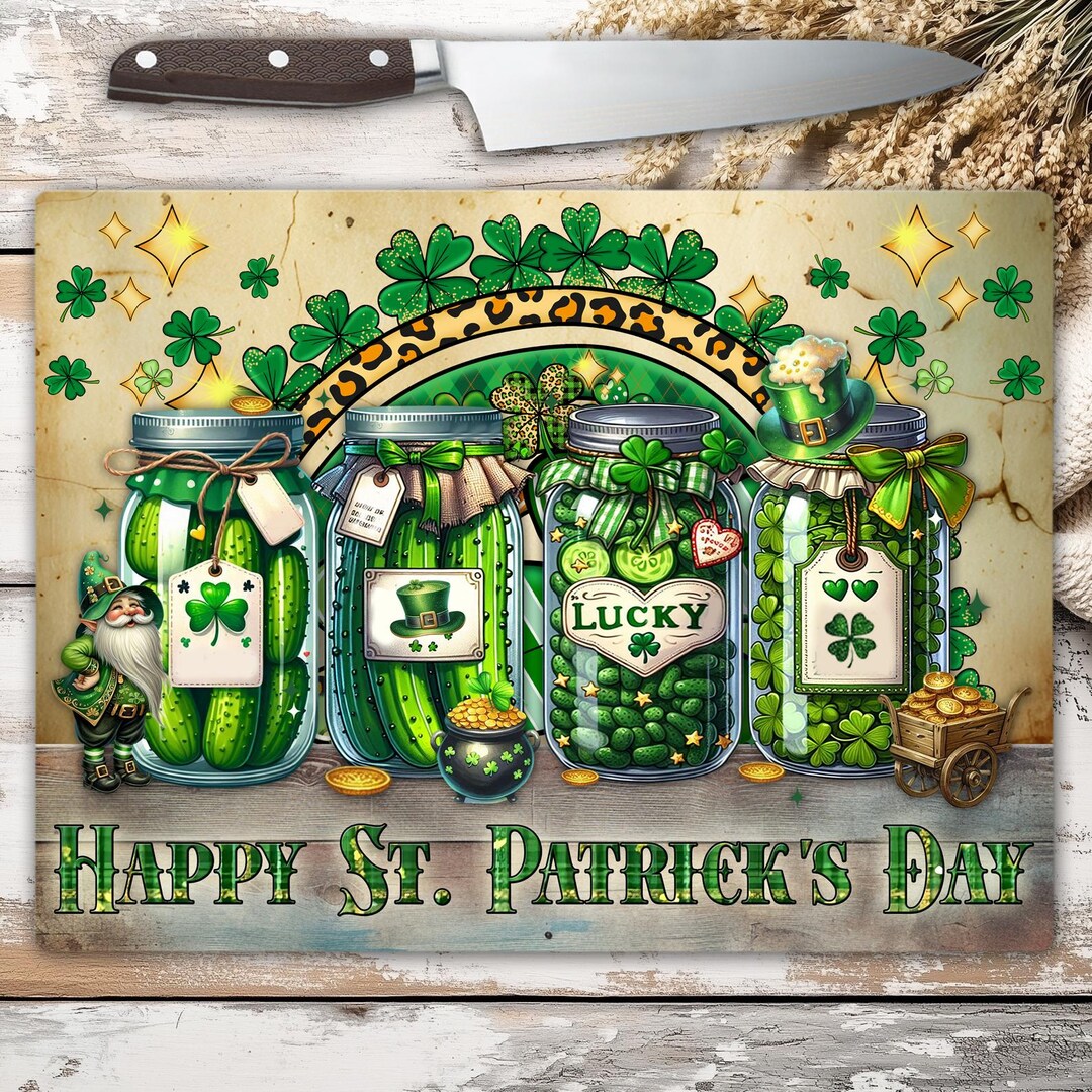 St Patrick's Day Cutting Board Sublimation Design, St Patrick Chopping ...