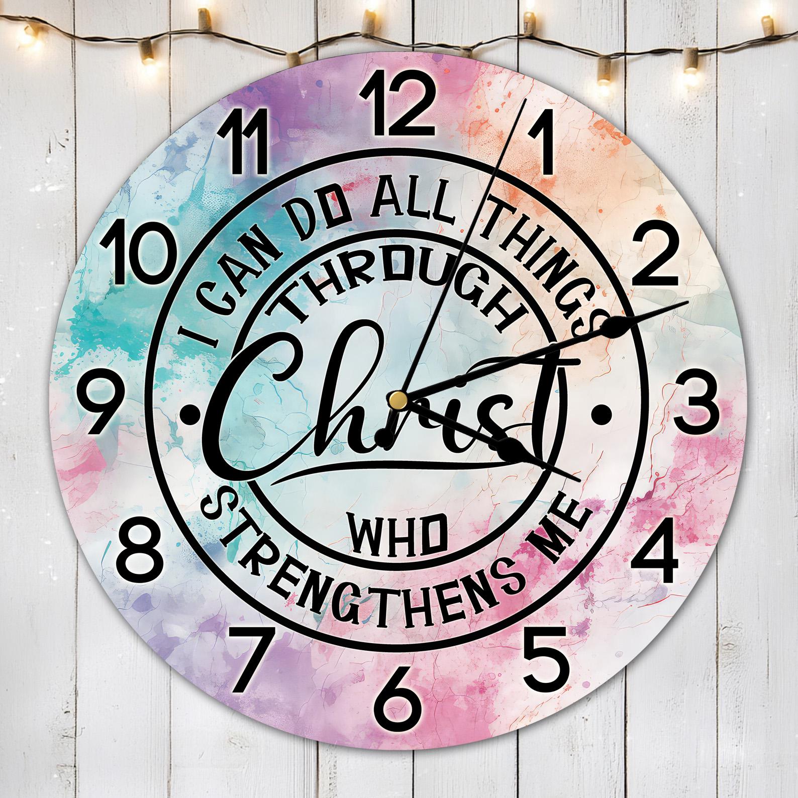 Christ Clock Sublimation Design, Religious Clock Face PNG, Christian ...