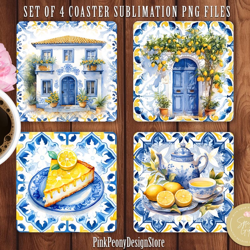 Lemon Coasters Custom - Etsy